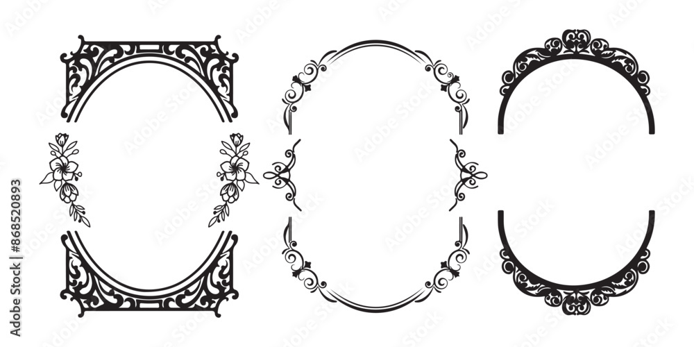 vintage frame and border for graphic designer Stock Vector | Adobe Stock