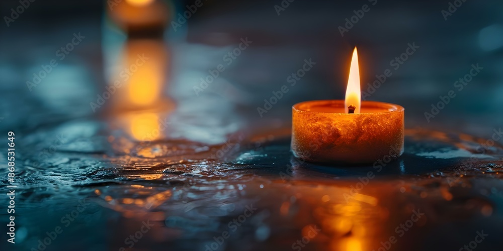 Symbolic Depiction of Burnout and Exhaustion The Subtle Flame. Concept ...