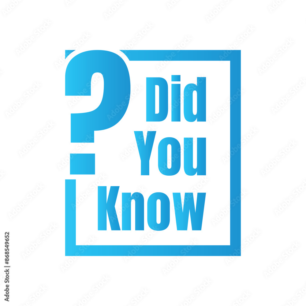 Did you know fun fact question icon illustration design, Have you heard ...