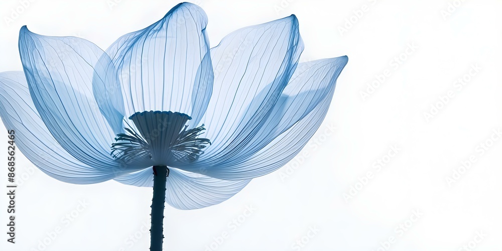 Lotus x-ray in Mori Kei style unveils partial flower anatomy. Concept ...