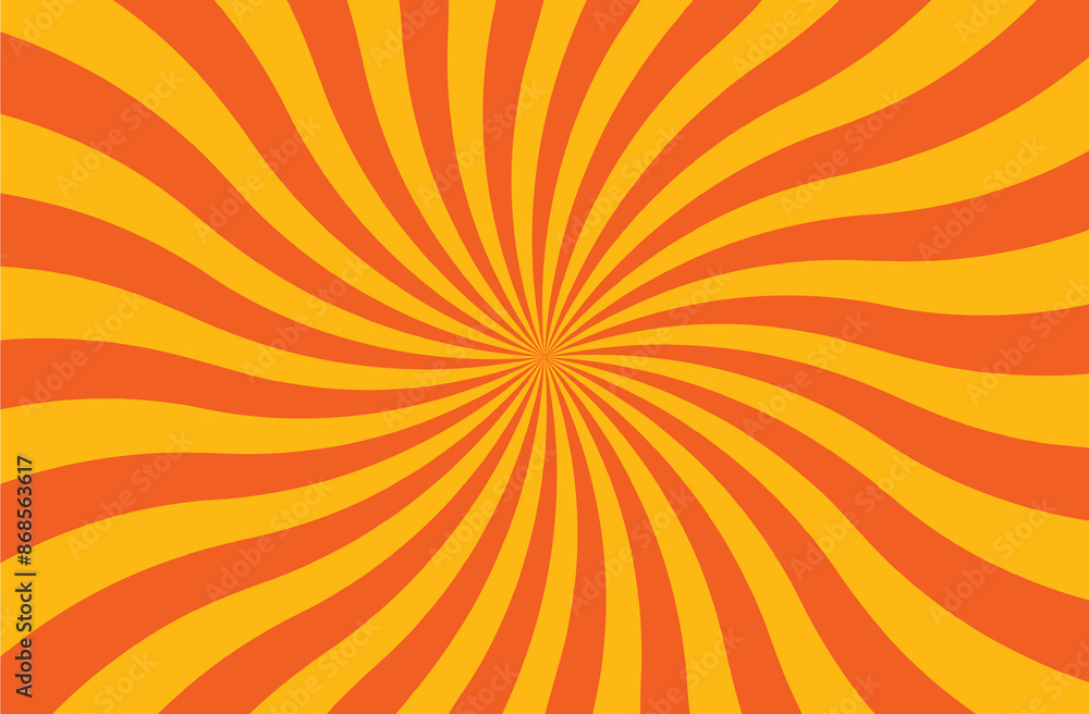 Beautiful comic style background. Orange sun rays background design ... Beautiful comic style background. Orange sun rays background design ...