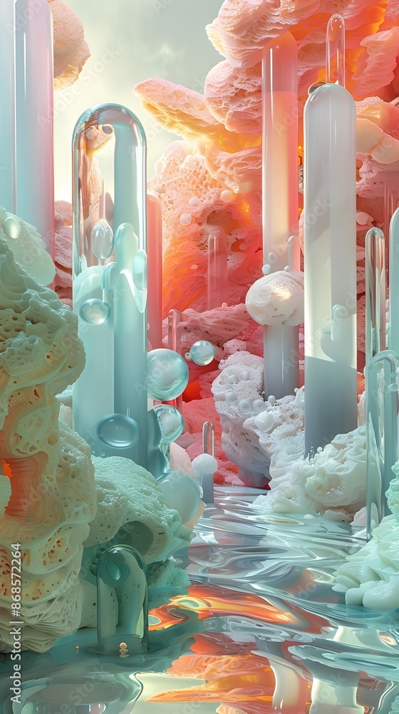 Surreal 3D Chart and Graph Compositions in a Fantastical,Imaginative ...