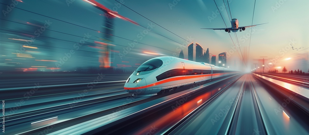 High-Speed Trains in Motion and Plane: Showcasing Convenient ...