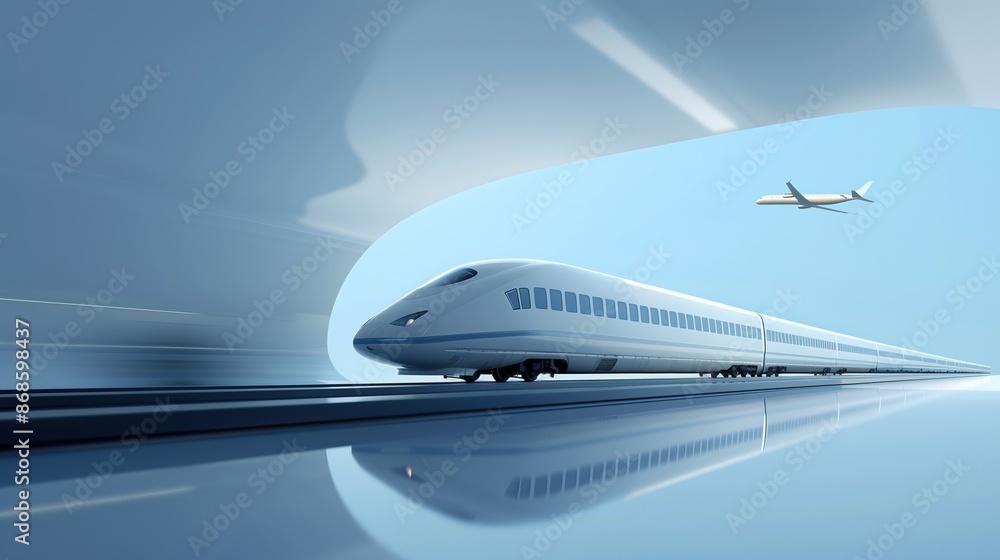 High-Speed Trains in Motion and Plane: Showcasing Convenient ...