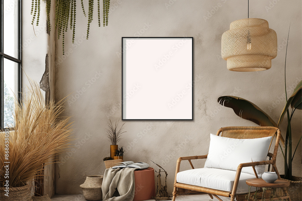 Frame mockup, ISO A paper size. Home Office wall poster mockup ...