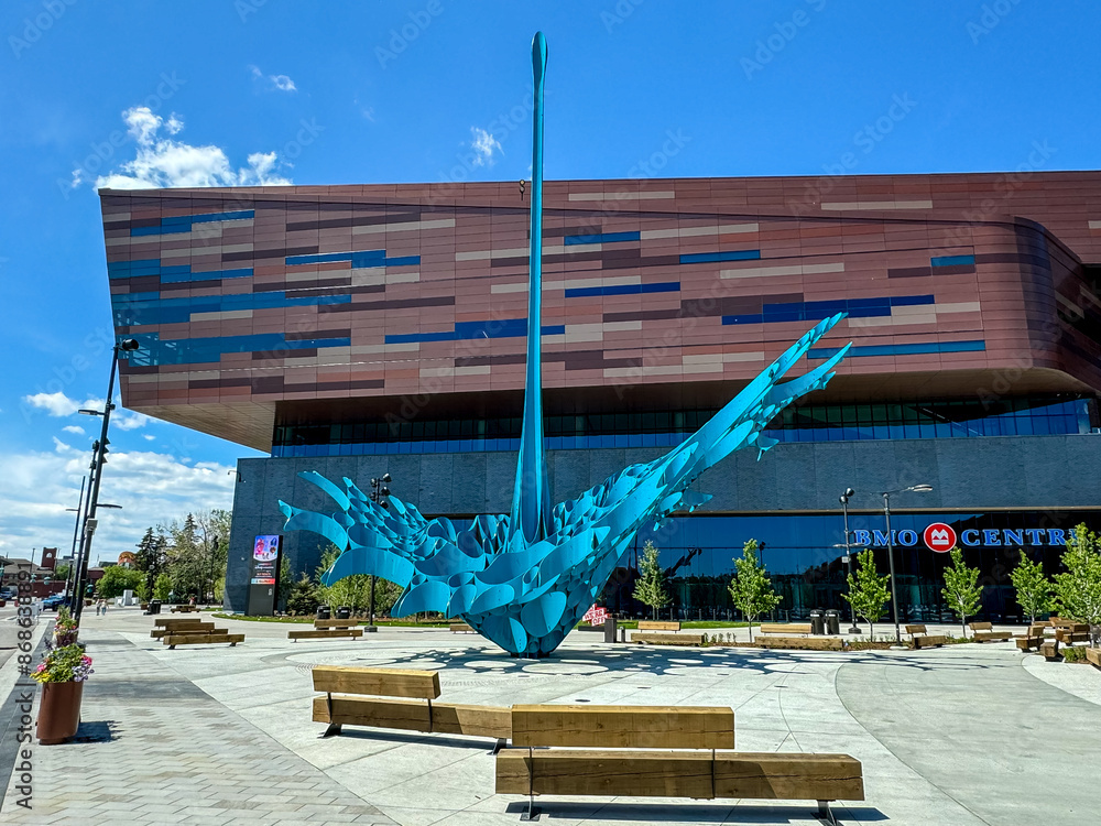 Calgary, Alberta - May 14, 2024: "The Spirt of Water" 2024, public art ...