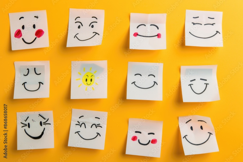 set of colorful sticky notes. a collection of colorful sticky notes ...