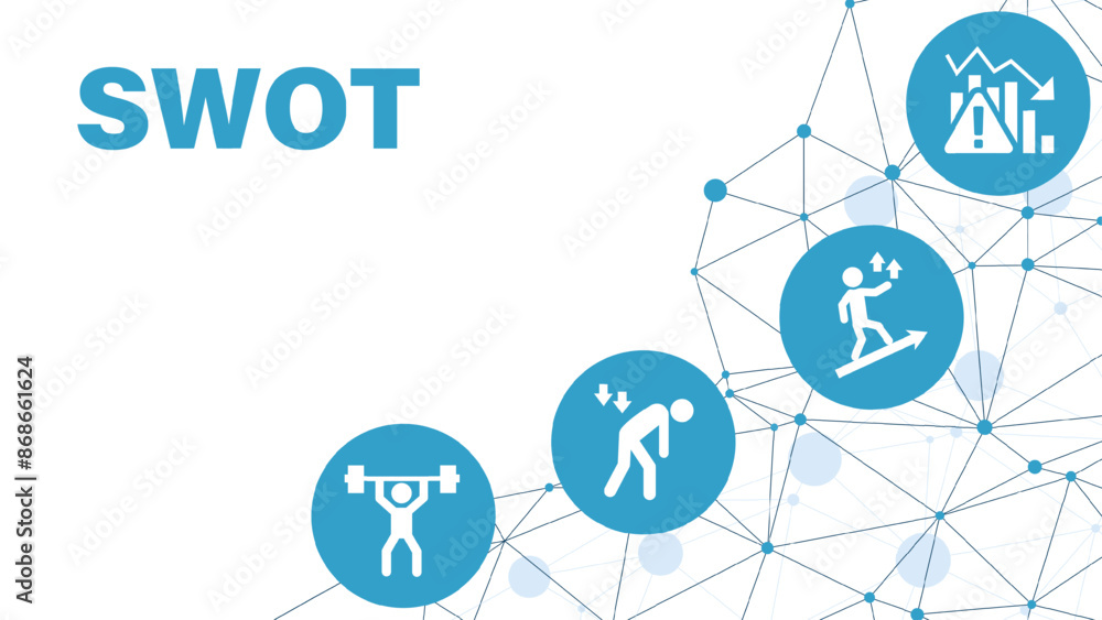 SWOT concept banner icon contain of strengths, weaknesses ...