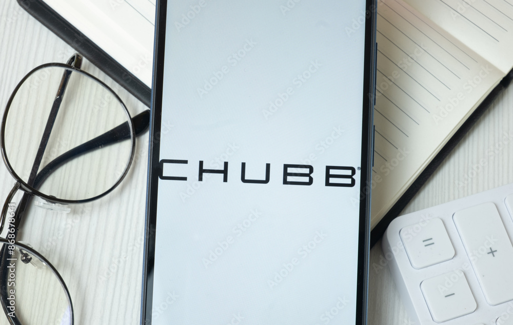 New York, USA - 21 June 2024: Chubb Logo on Phone Screen, Company Icon ...
