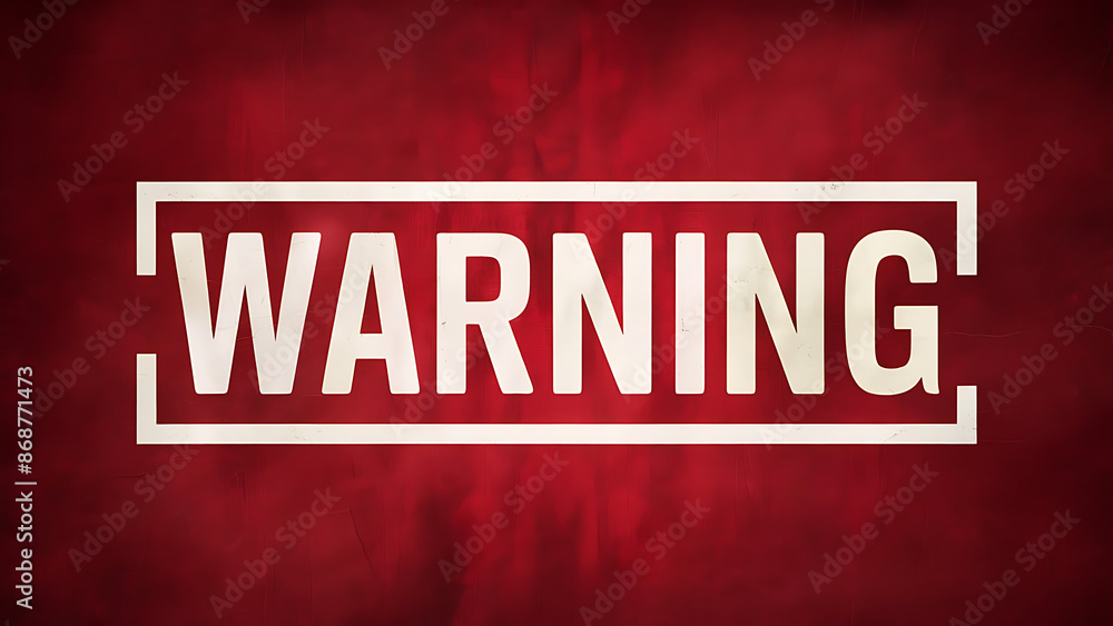 A striking and modern typography design, featuring the word "Warning ...