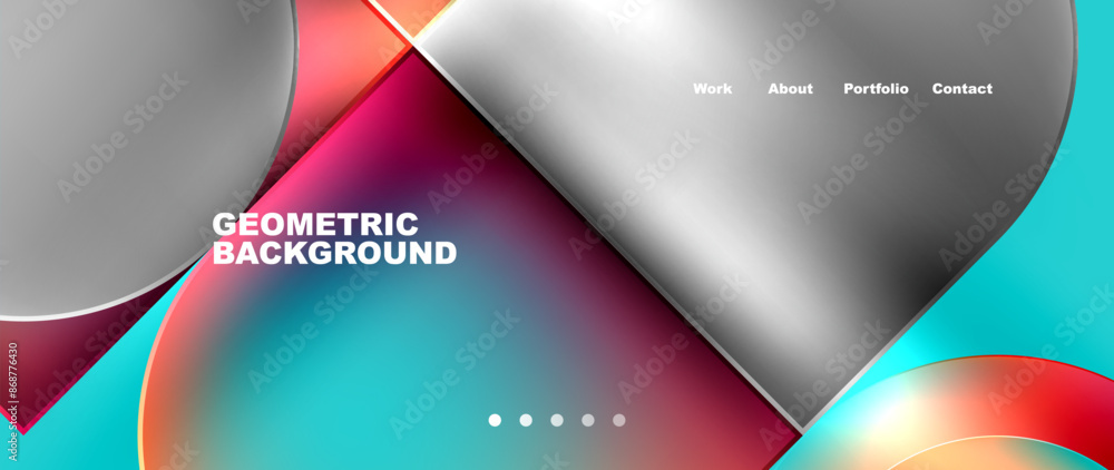 Round squares, circles with fluid gradients. Vector Illustration For ...