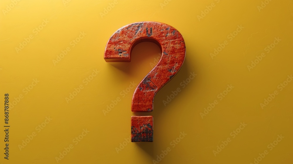 Symbolized by a vibrant red question mark on a vibrant yellow ...