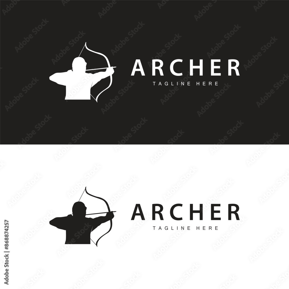 Archer logo vintage design old inspiration archer tool arrow template ...