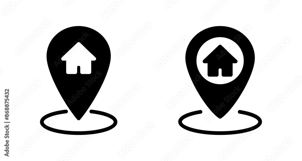 Address symbol icon vector isolated on white background . address icon ...
