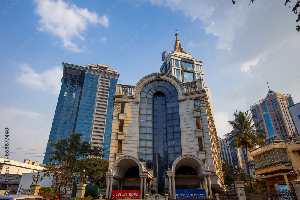 View of architecture of UB City building complex in Bangalore, India ...