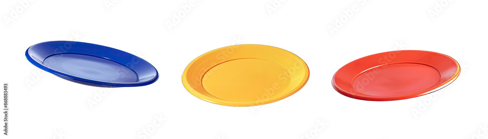 Frisbees Being Thrown Captured in Different Stages of Flight and Angles ...