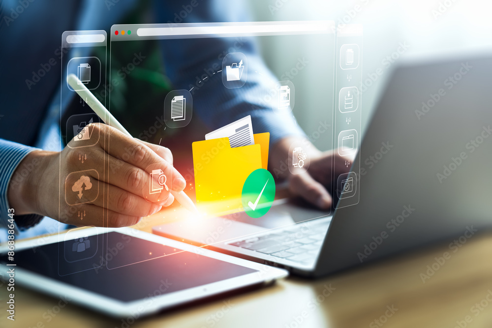 Document management system concept, software system for managing documents, information ...