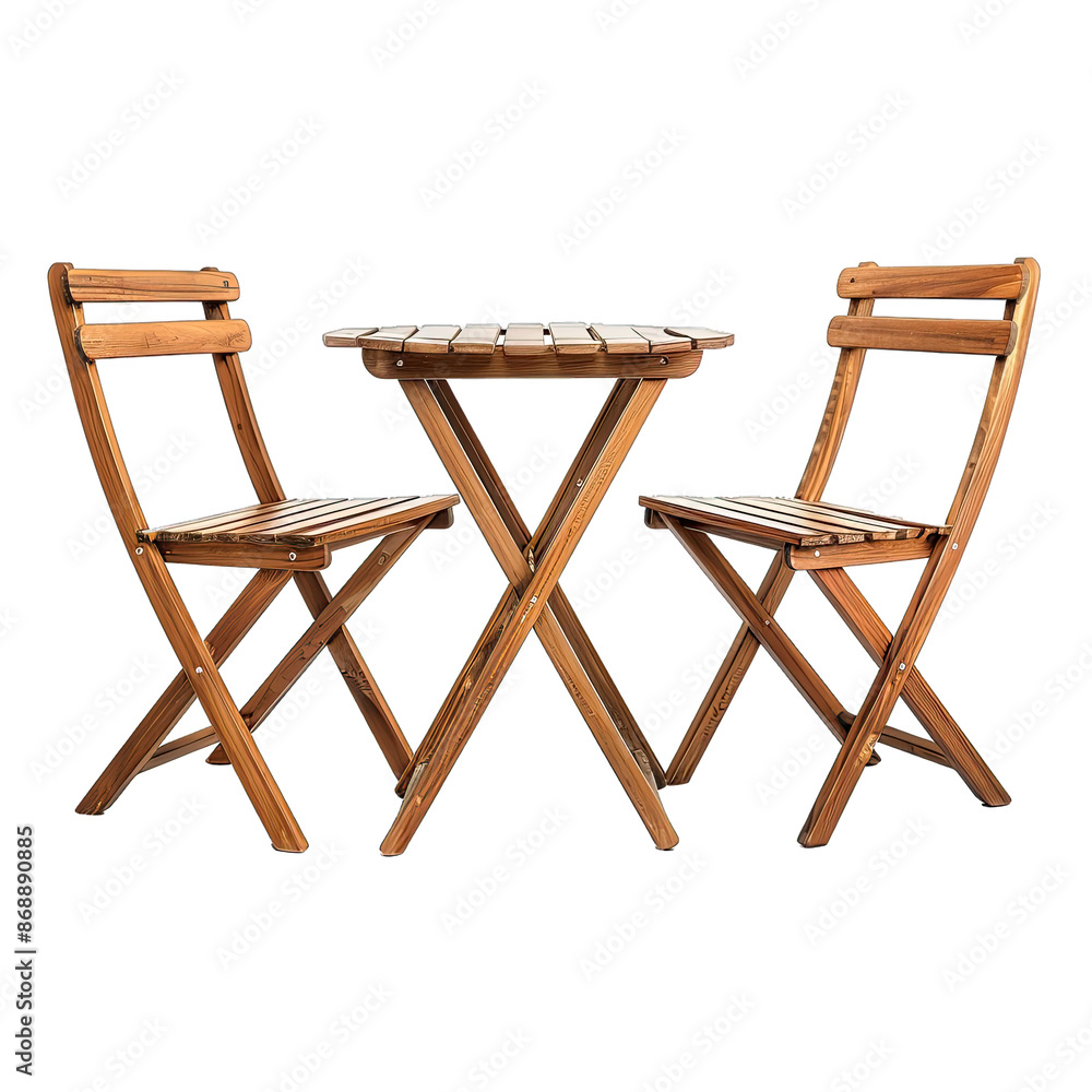 Garden Furniture Chair and Table Set Patio. Isolated on a Transparent ...