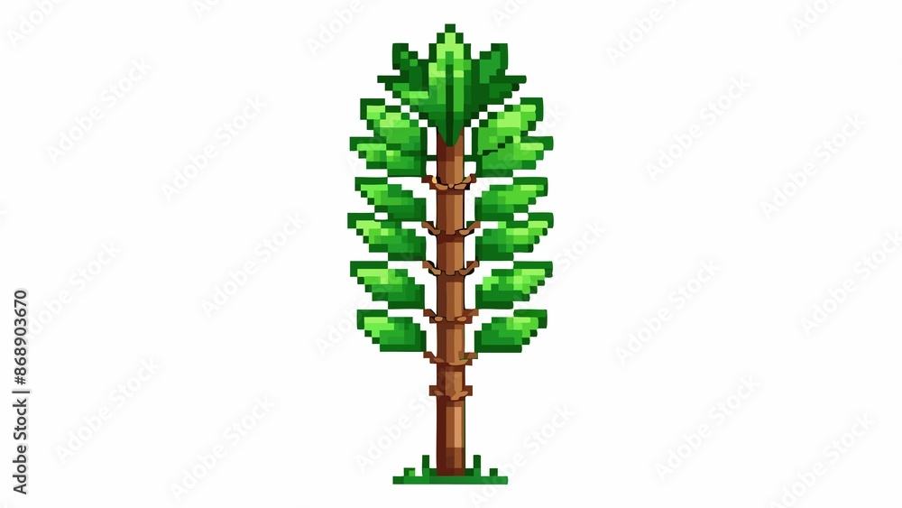 detailed, pixel, plant, illustration, High detailed pixel art ...