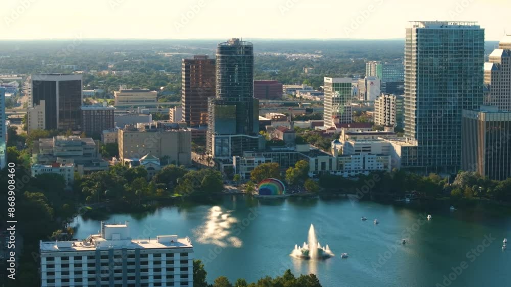 Orlando, Florida architecture in city downtown. USA travel destination ...