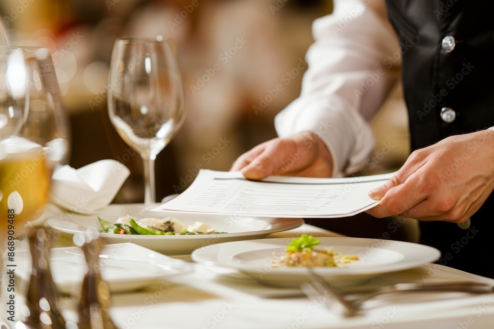 Professional Photography of Caterer Creating Custom Menu Cards ...