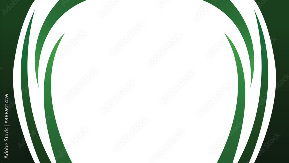 Abstract green curve border vector background. Modern abstract green ...