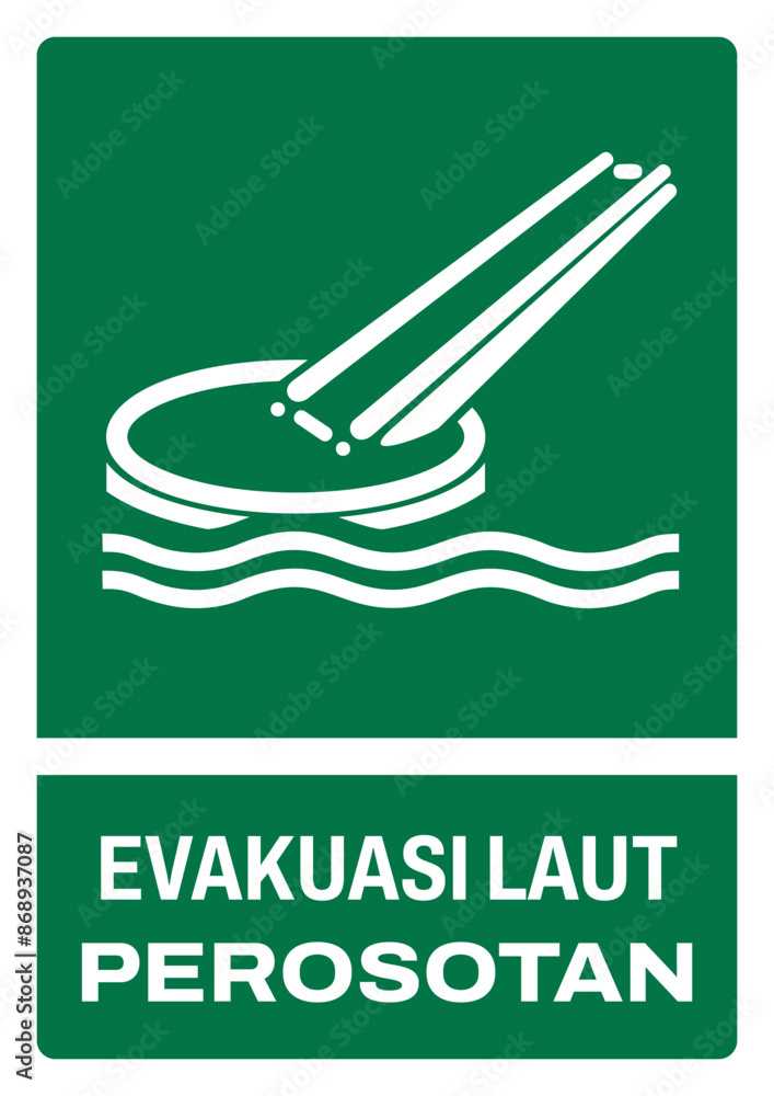 ISO emergency and first aid safety signs in indonesian_evakuasi laut ...