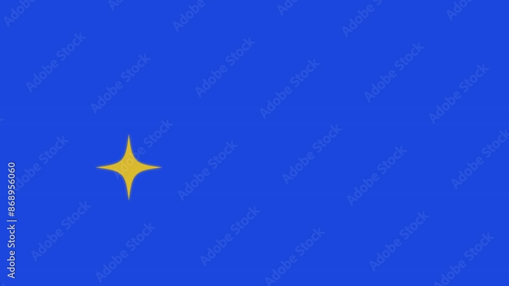 Blinking Star Effect on 4K Blue Screen: Blinking Star Overlay Stock ...