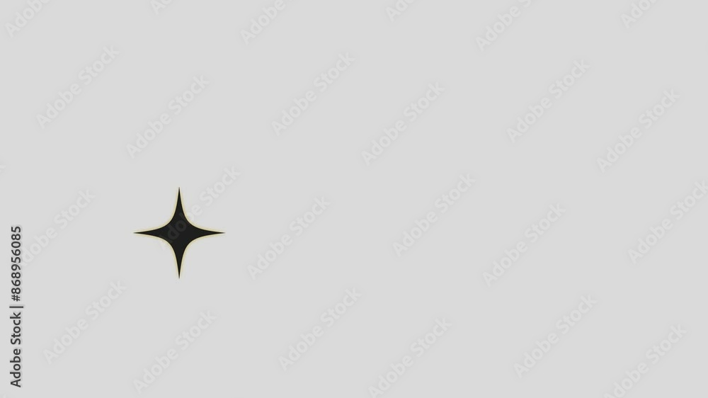 Blinking Star Effect 4K on white Screen: Blinking Star Overlay Stock ...