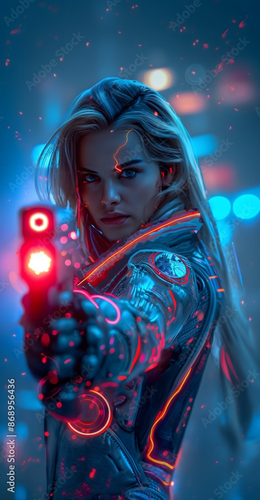 Female warrior, future female warrior, close-up, beauty, future beauty ...