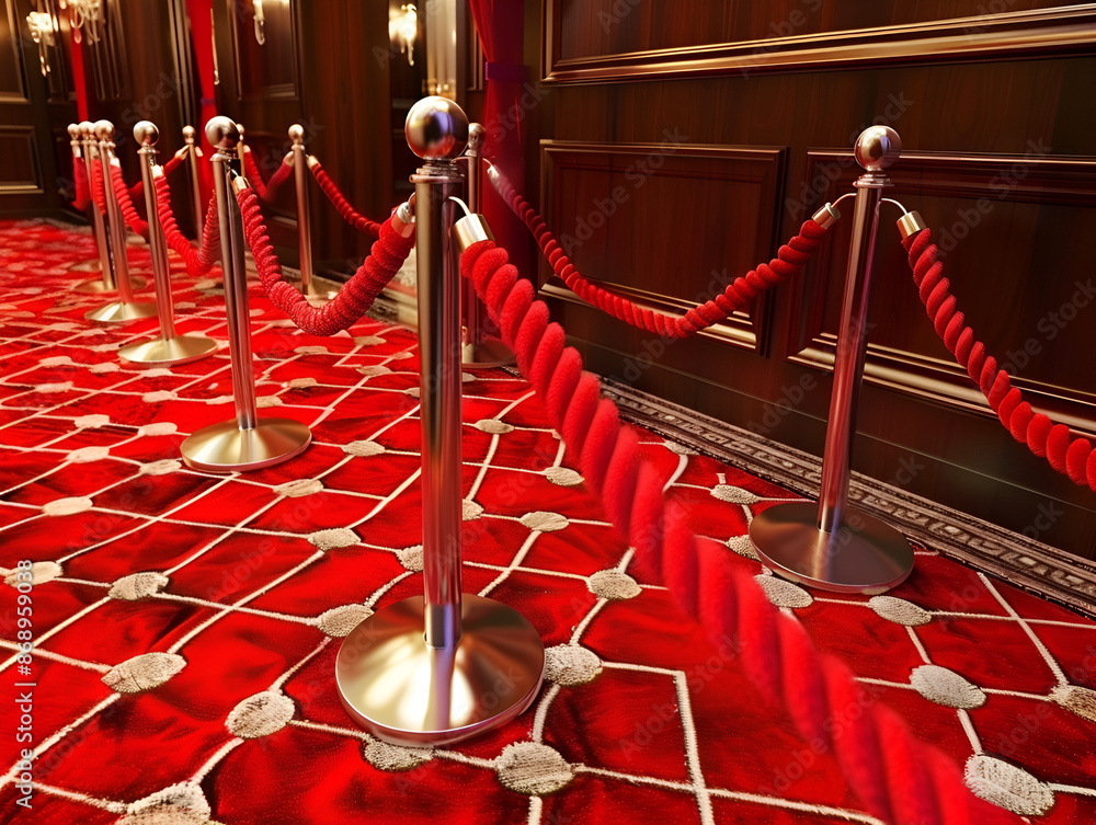 red carpet on a carpet, Free vector illustration with golden microphone ...