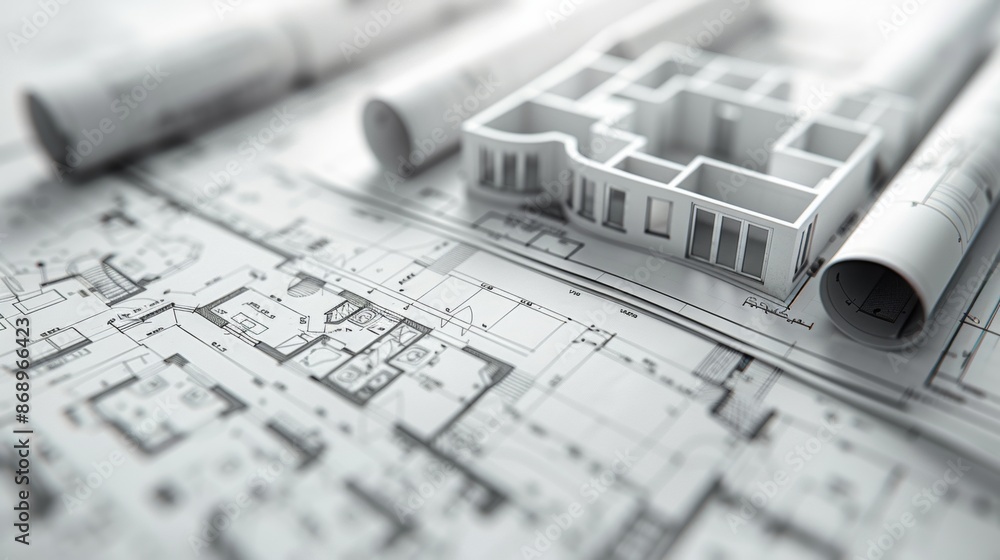 Commercial Architectural Blueprint: Detailed Building Plans and ...