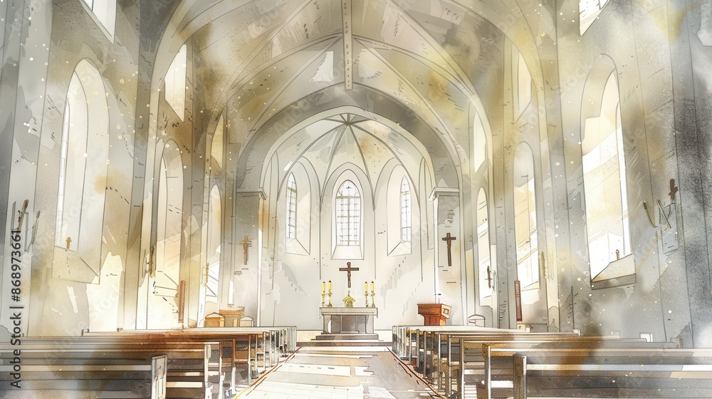 Christian Architecture and Grandeur in Biblical Illustration, Church ...
