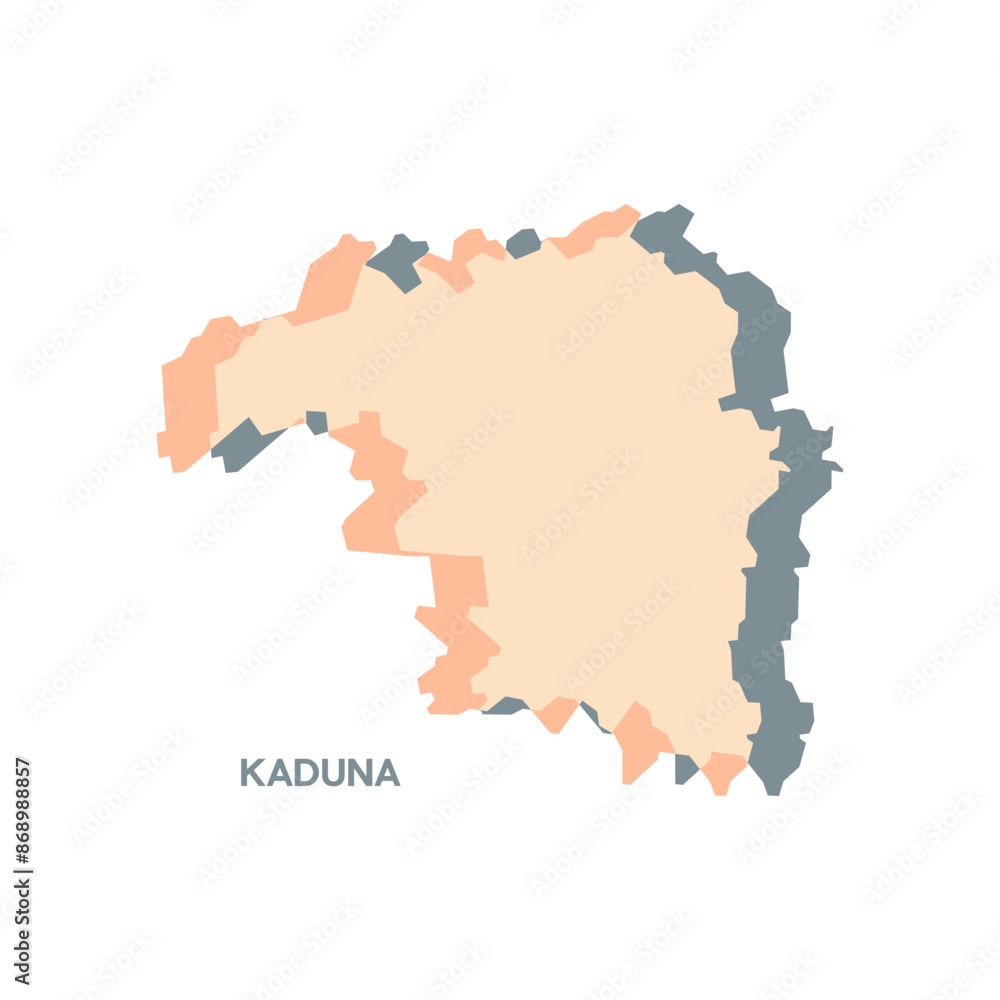 Kaduna Map - World Map International vector template. Nigeria region ...
