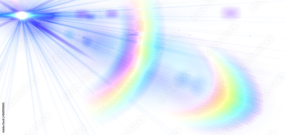 Spectrum lights rays glowing on transparent backgrounds illustrations ...