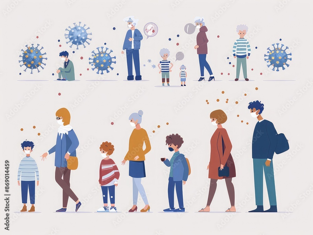 Infographic on how influenza affects different age groups, from ...