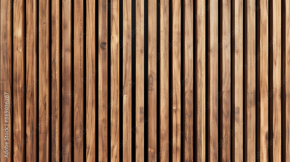 Detailed seamless design of vertical wooden slats for wall paneling ...