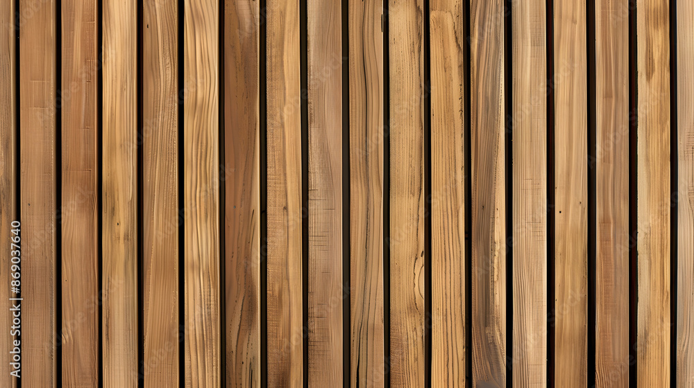 Detailed seamless design of vertical wooden slats for wall paneling ...