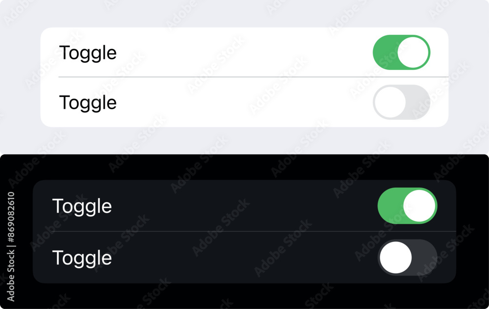 On Off toggle switch button settings Screen. Mobile wireframe design ...