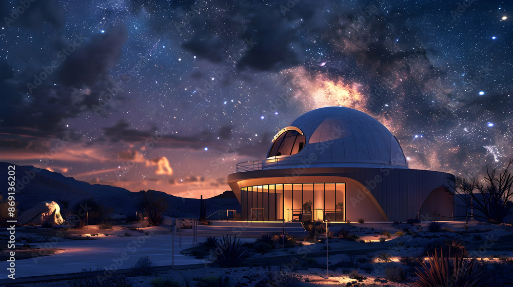 Space Age Observatory: An observatory with a classic dome design but ...