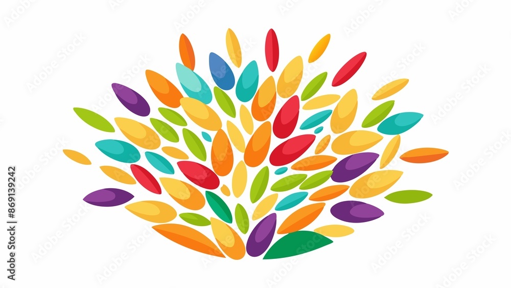 White Background, Grains, Ingredients, Fresh Food, group of colorful ...