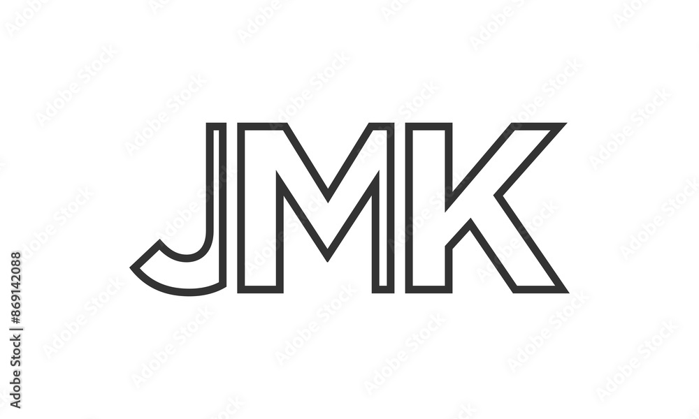 JMK logo design template with strong and modern bold text. Initial ...