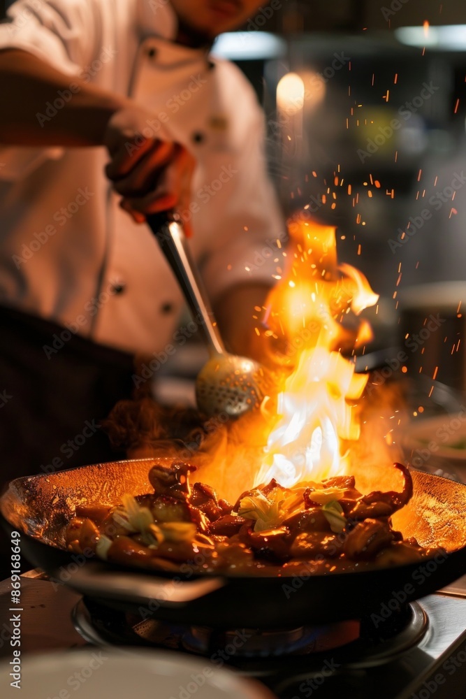 Professional Photography of Chef Cooking Meals, showcasing the chef ...