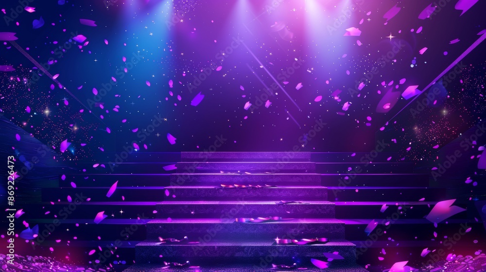 This modern realistic illustration depicts the VIP path to a ...