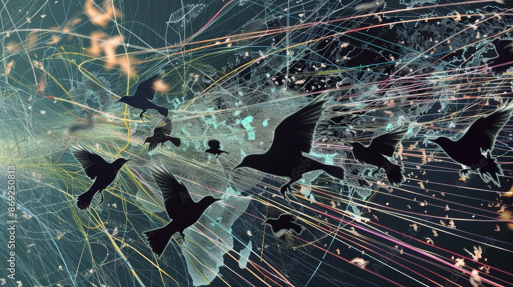 an interactive map where viewers can explore bird migration routes ...