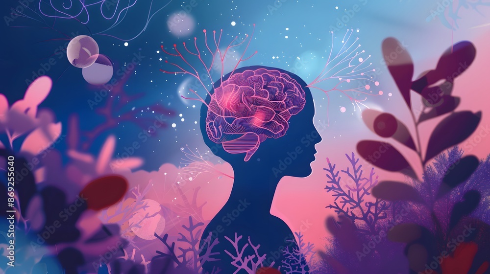 emotional regulation by illustrating the brain's prefrontal cortex as a ...