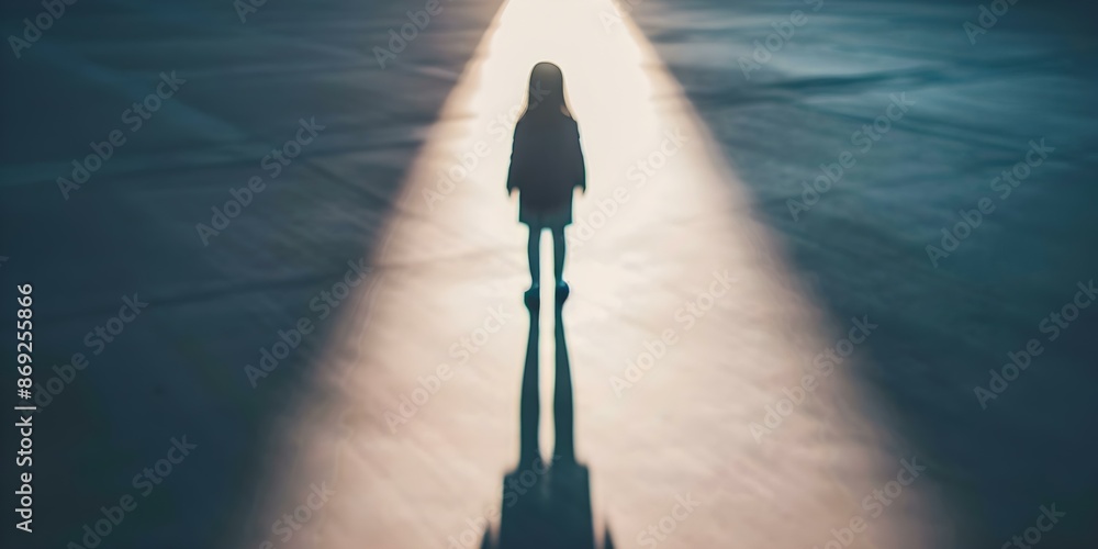 Shadow figure symbolizes inner child prompting reflection on fears and ...