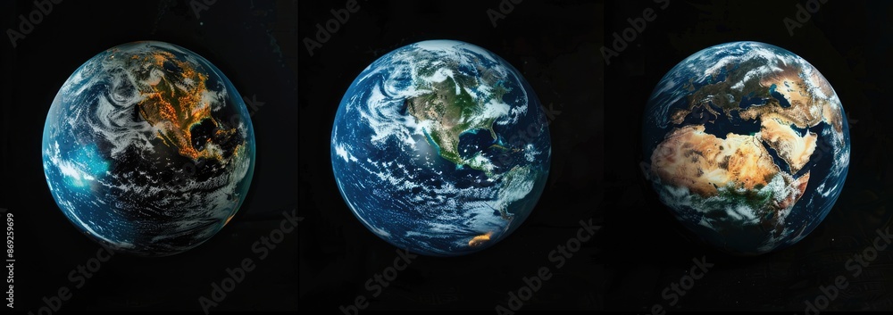 Earth From Space: A Visual Representation of Continents and Oceans ...