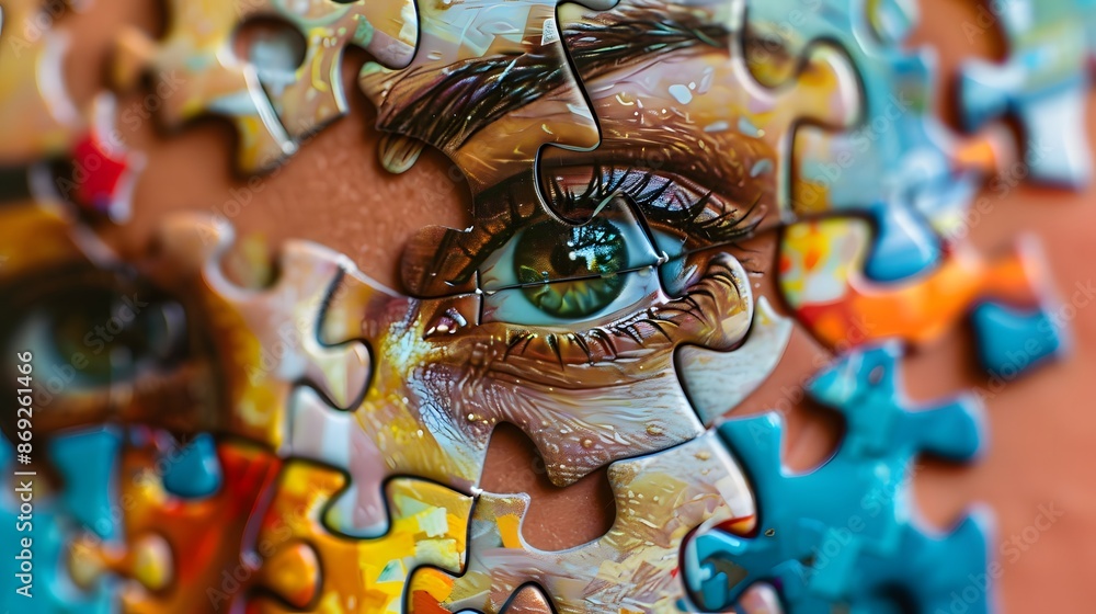 Cognitive Behavioral Therapy (CBT) as a puzzle being pieced together ...