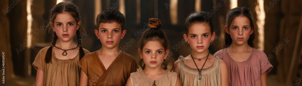 Children Asking the Four Questions During Passover Ritual Questioning ...